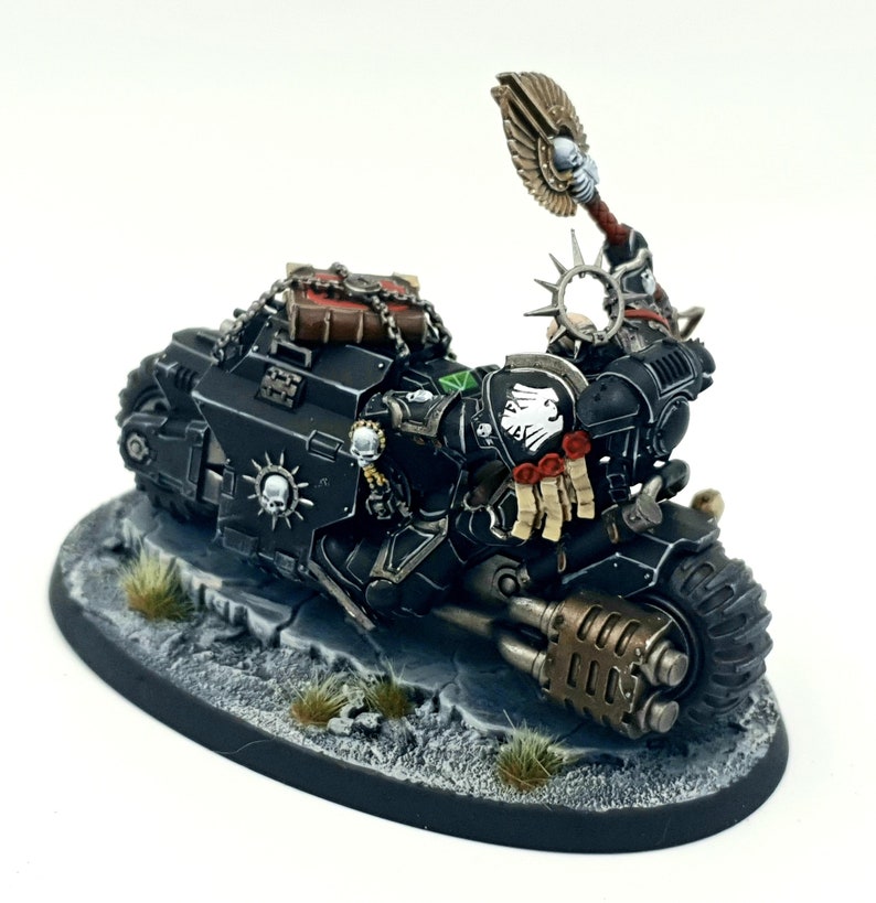 Primaris Space Marine Chaplain on Bike Custom Painted Miniature ... Primaris Space Marine Chaplain on Bike Custom Painted Miniature ...