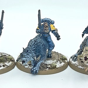 Thunderwolf Cavalry Space Marine Space Wolves Painted Miniature Models ...