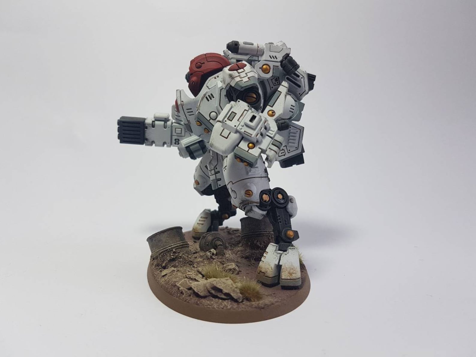 Tau XV95 Ghostkeel Battlesuit With Drones Custom Painted Miniature ...