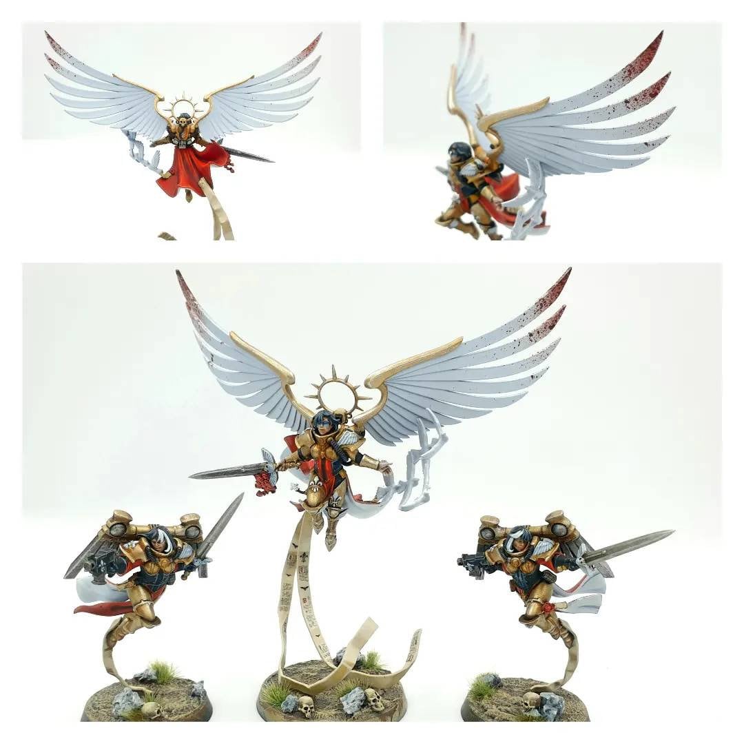 Celestine the Living Saint and Geminae Superia painted miniature models ...