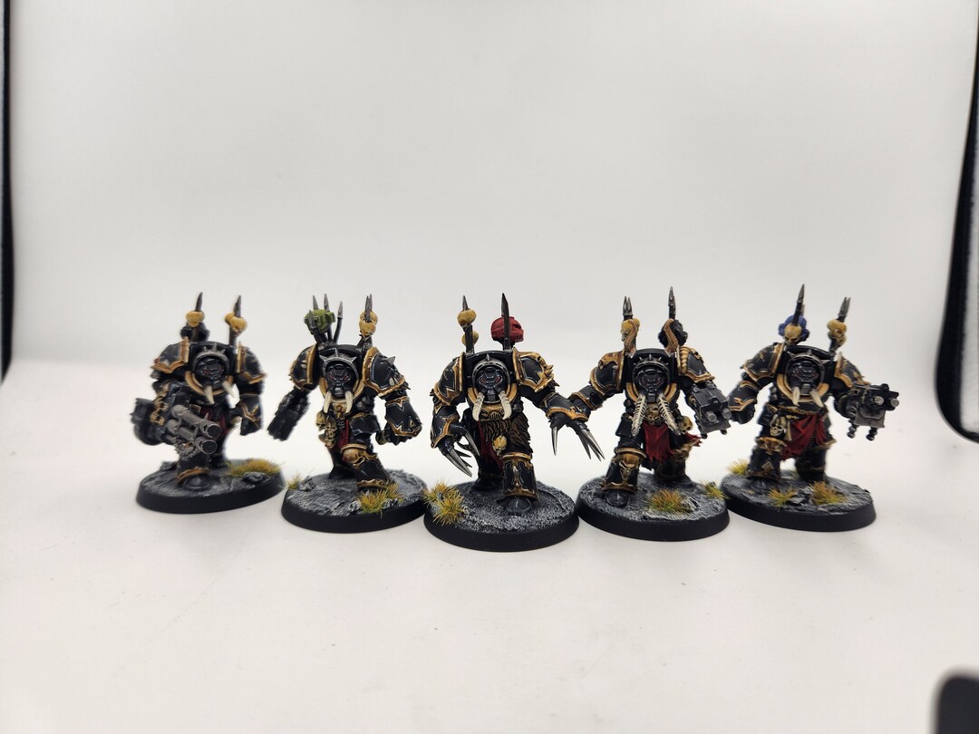 5 X Chaos Space Marine Terminators Custom Painted for Sale, Warhammer ...