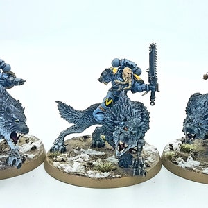 Thunderwolf Cavalry Space Marine Space Wolves Painted Miniature Models ...