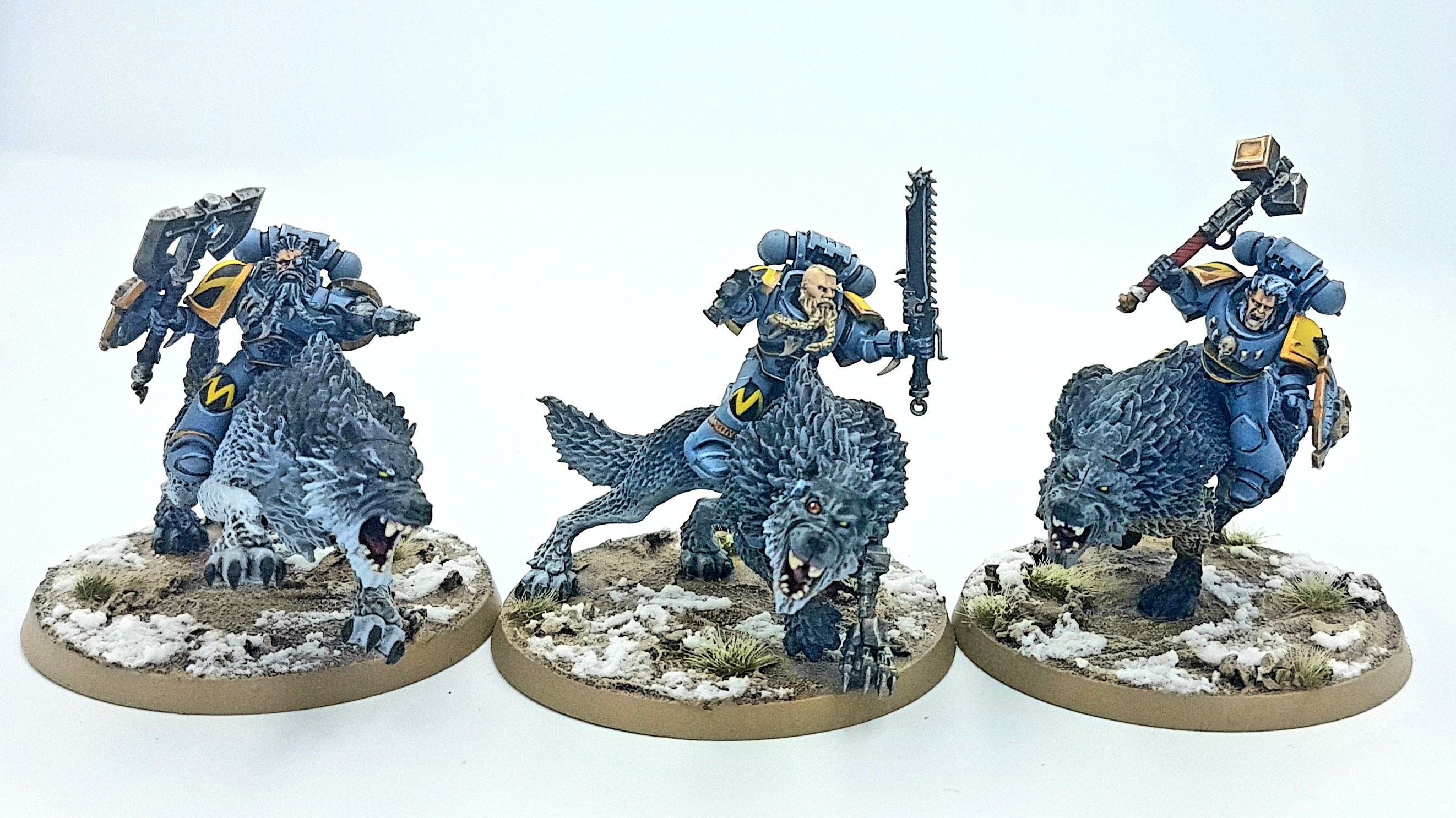 Thunderwolf Cavalry Space Marine Space Wolves Painted Miniature Models ...