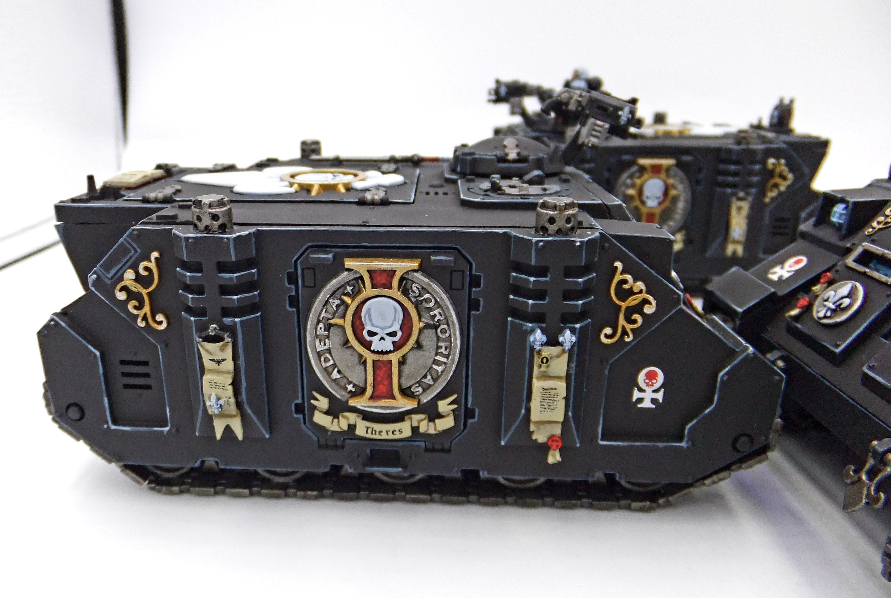 Rhino Adepta Sororitas Painted Miniature Models, Warhammer 40k Sisters ...