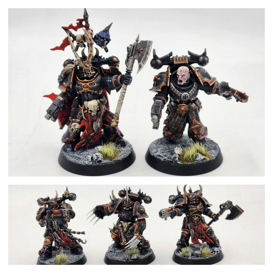 Chaos Chosen X 5 Painted Miniatures Models Custom Painted, Warhammer ...