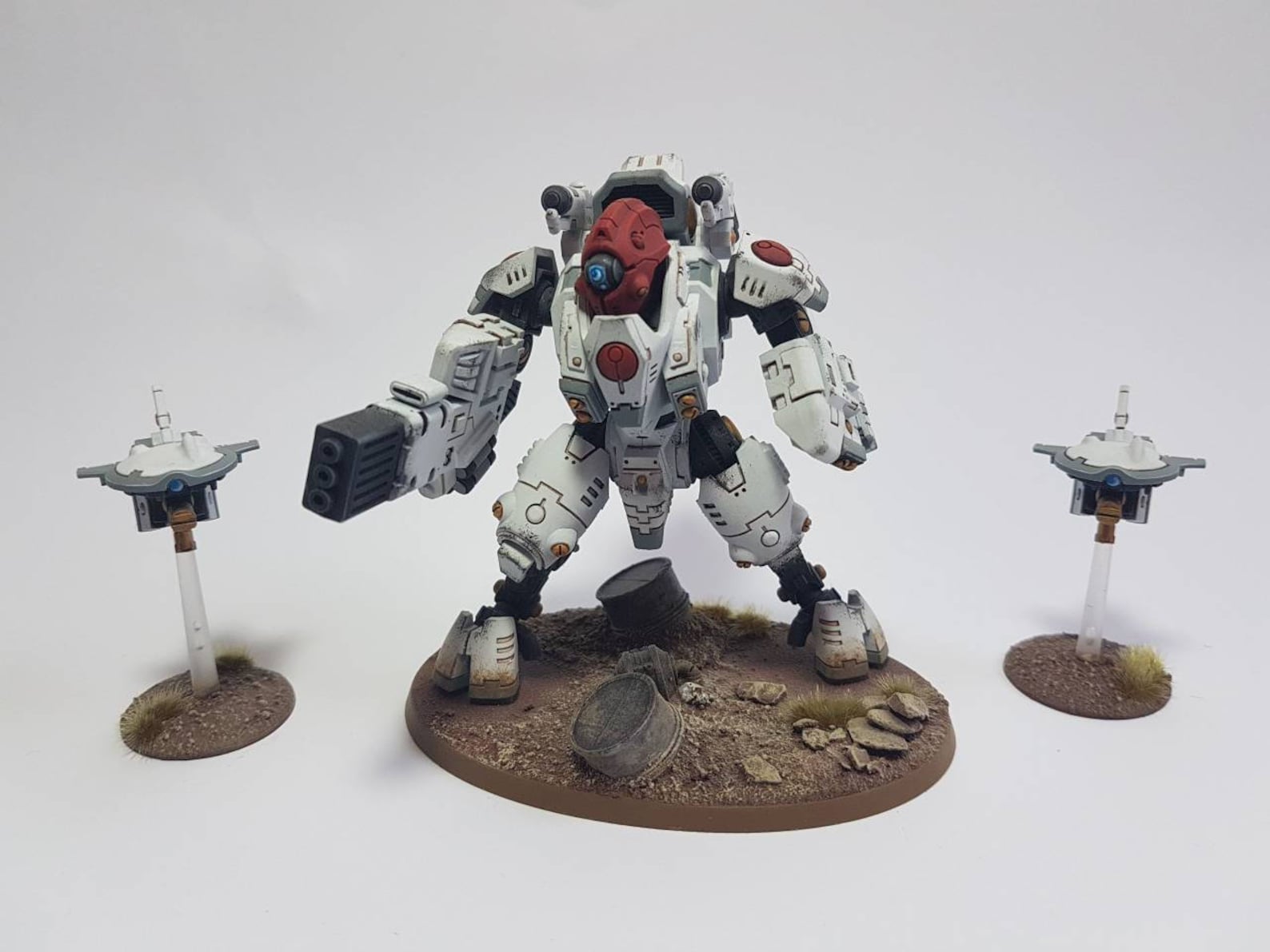 Tau XV95 Ghostkeel Battlesuit With Drones Custom Painted Miniature ...