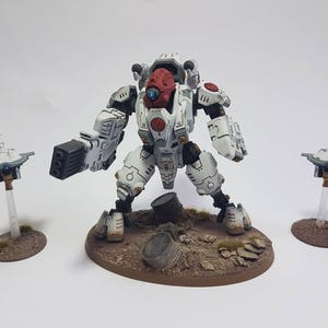 Tau XV95 Ghostkeel Battlesuit With Drones Custom Painted Miniature ...