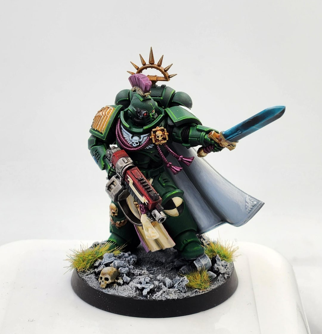 Primaris Space Marine Captain Custom Painted Miniature Model, Available ...