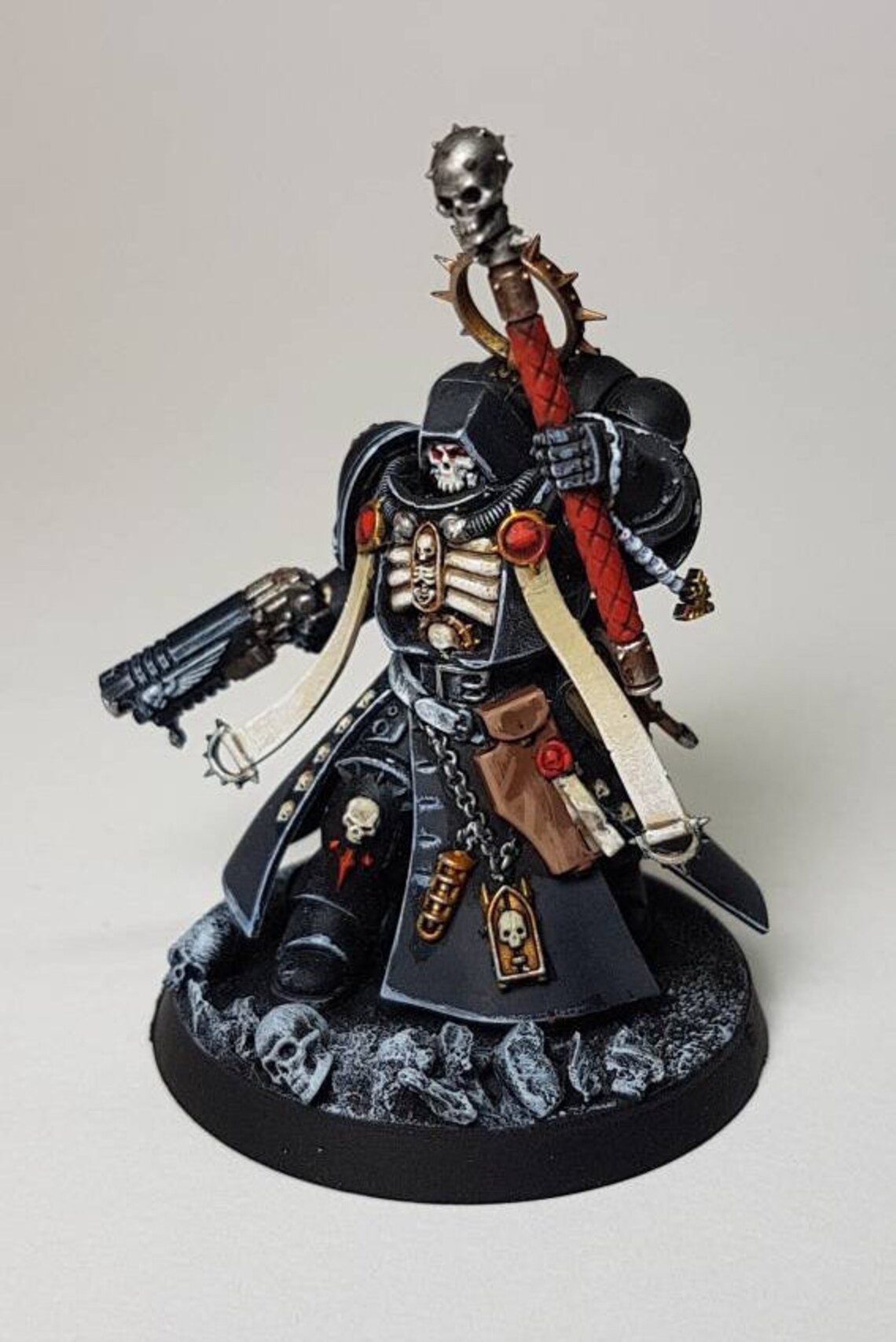 Primaris Space Marine Chaplain Custom Painted Miniature, Available to ...