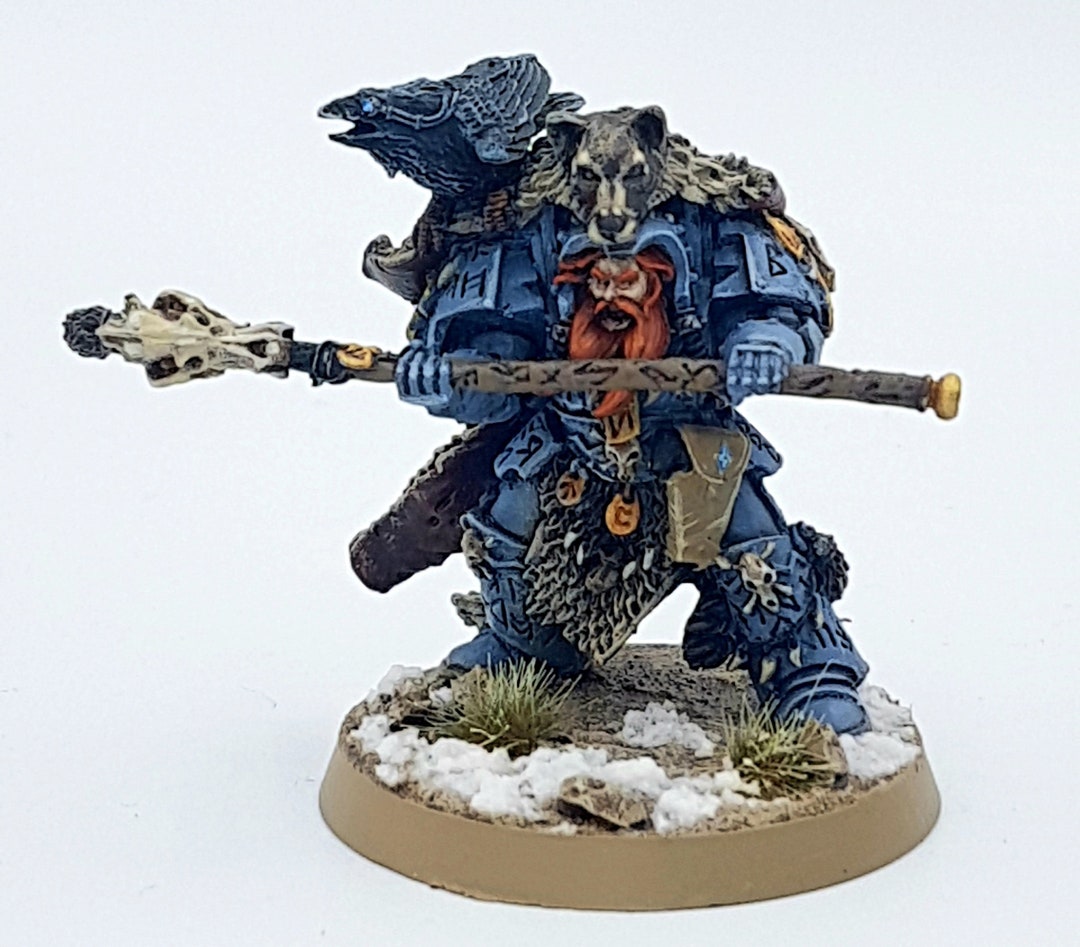 Njal Stormcaller Space Marine Space Wolves Painted Miniature Models ...