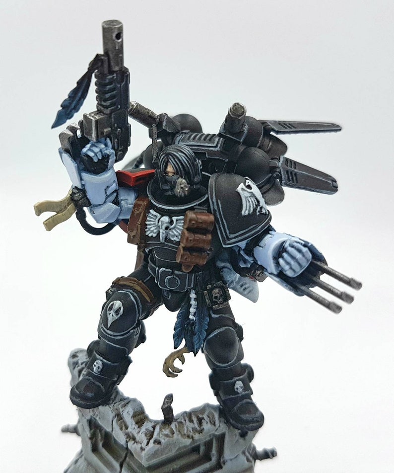 Kayvaan Shrike Primaris Raven Guard Painted Miniature for Sale, Custom ...