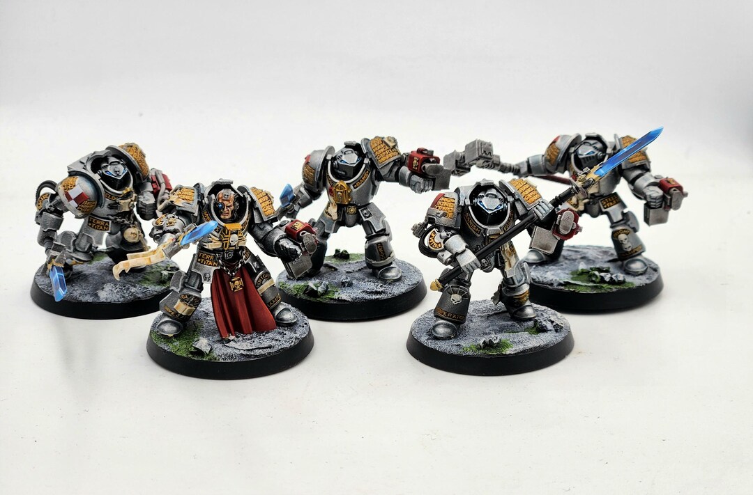 Warhammer Grey Knights Terminators X 4 Warhammer Painted Miniature ...