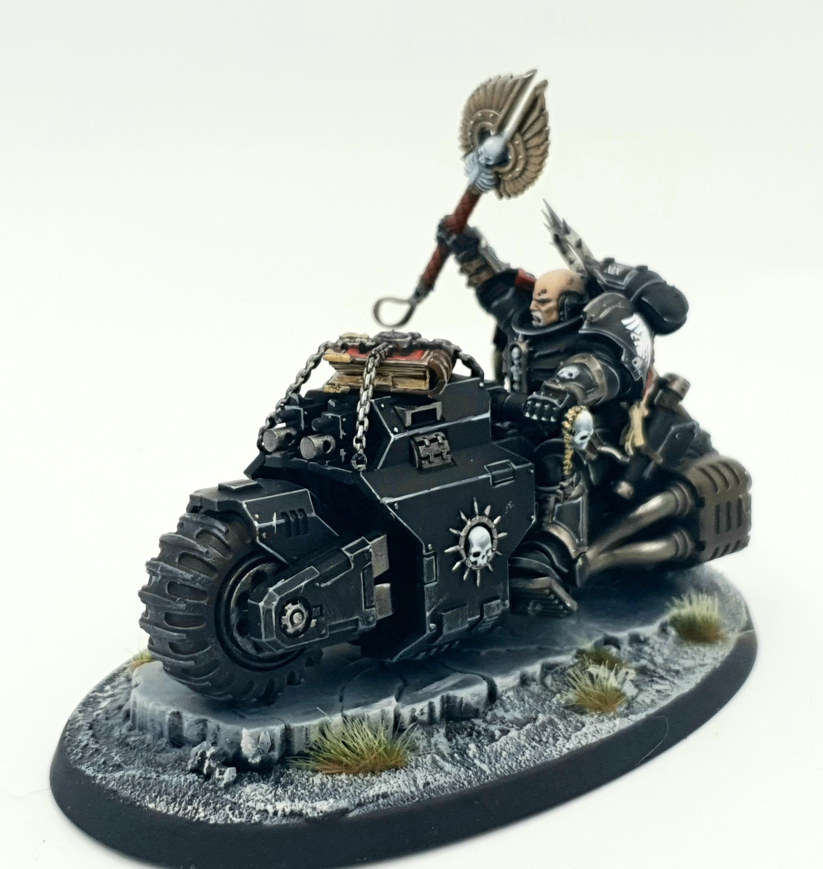 Primaris Space Marine Chaplain on Bike Custom Painted Miniature ... Primaris Space Marine Chaplain on Bike Custom Painted Miniature ...