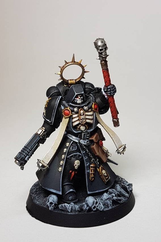 Primaris Space Marine Chaplain Custom Painted Miniature, Available to ... Primaris Space Marine Chaplain Custom Painted Miniature, Available to ...