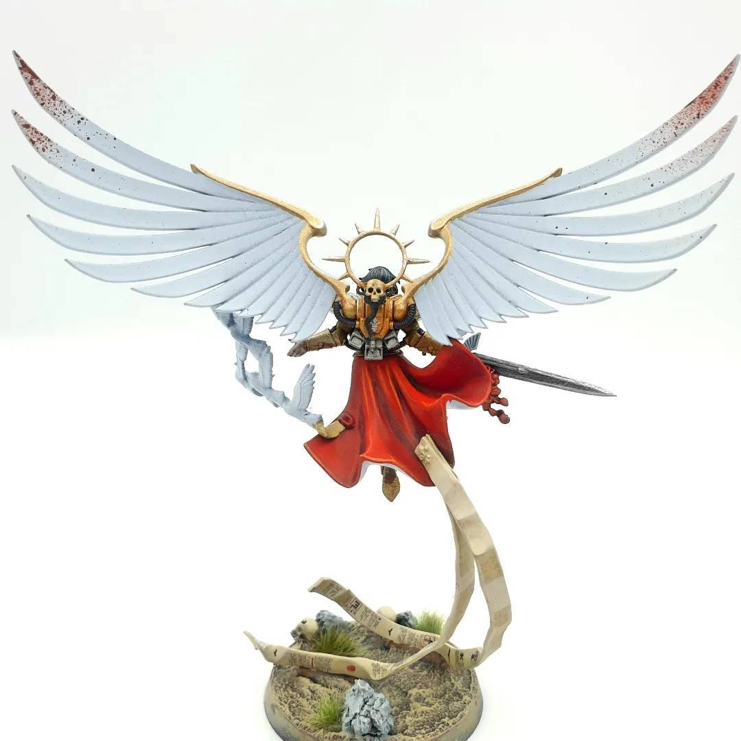 Celestine the Living Saint and Geminae Superia Painted Miniature Models Warhammer 40k Sisters of ...