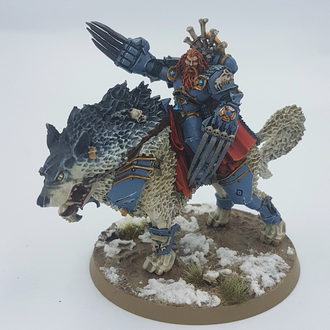 Canis Wolfborn Space Marine Space Wolves Painted Miniature Models, Warhammer 40K, 30k and AOS ...