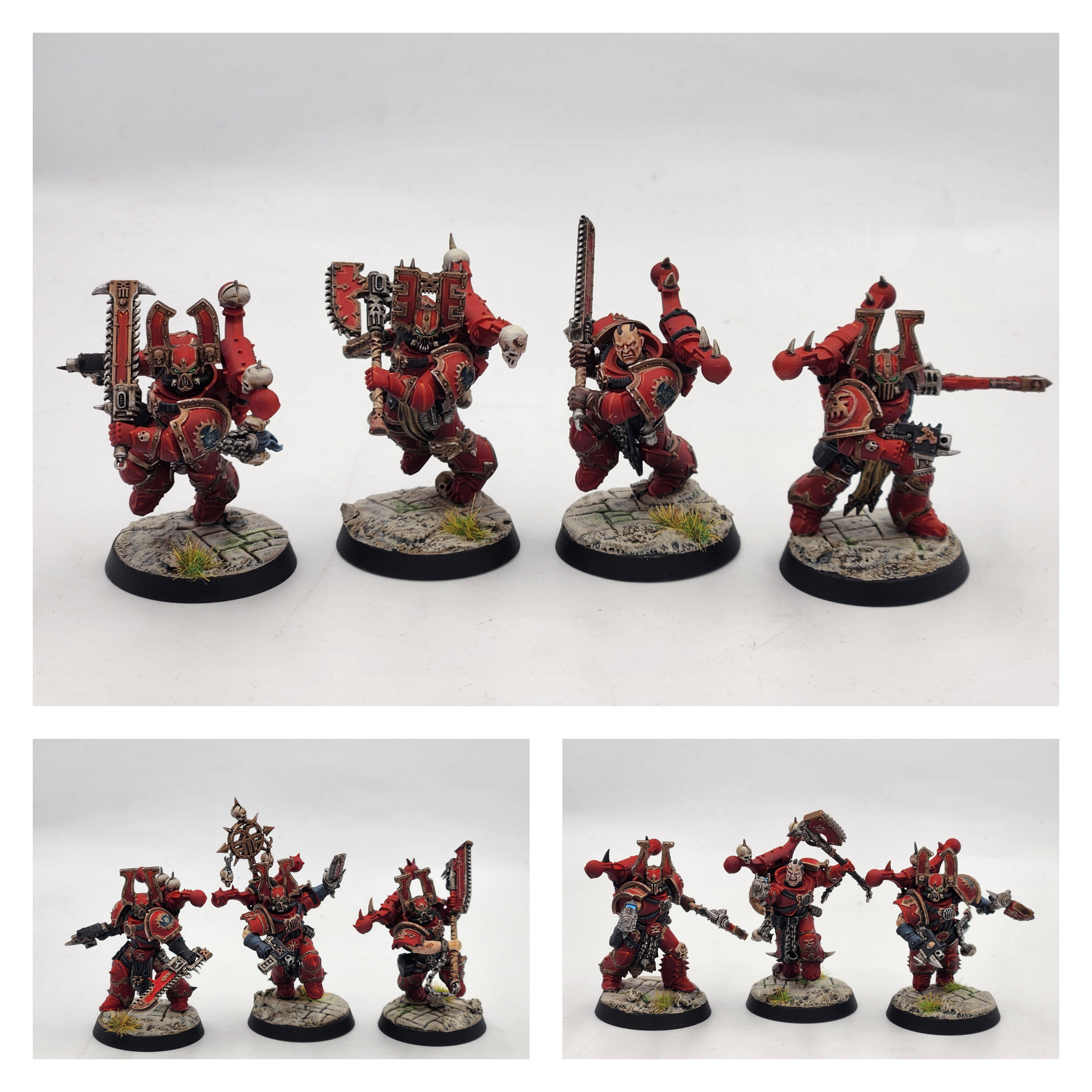 World Eaters Khorne Berzerkers X 10 Chaos Painted Miniature Models for ...