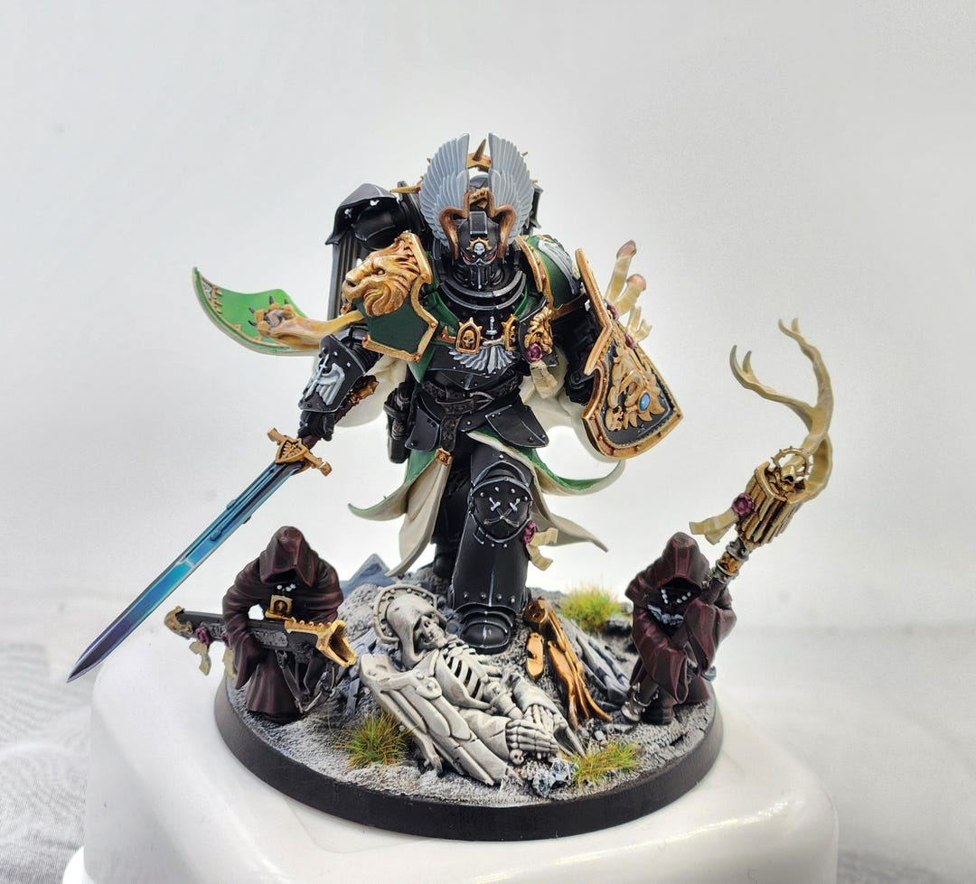 Lion El'jonson Dark Angels Primarch Painted Miniature Model Available ...