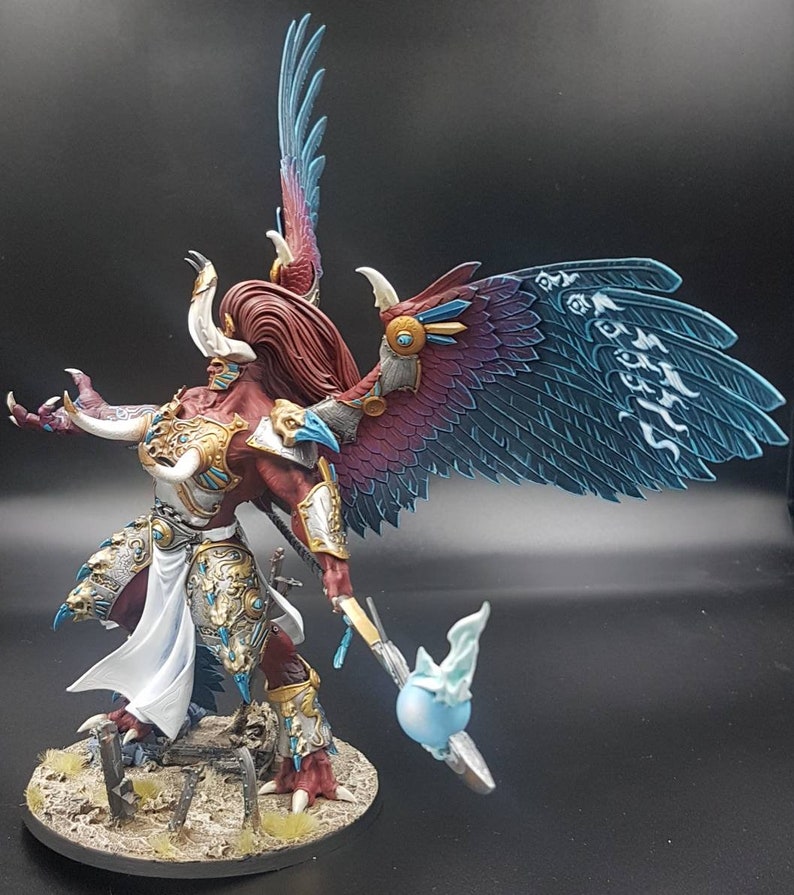 Magnus Daemon Primarch of Tzeentch Custom Painted Miniature, Warhammer ...