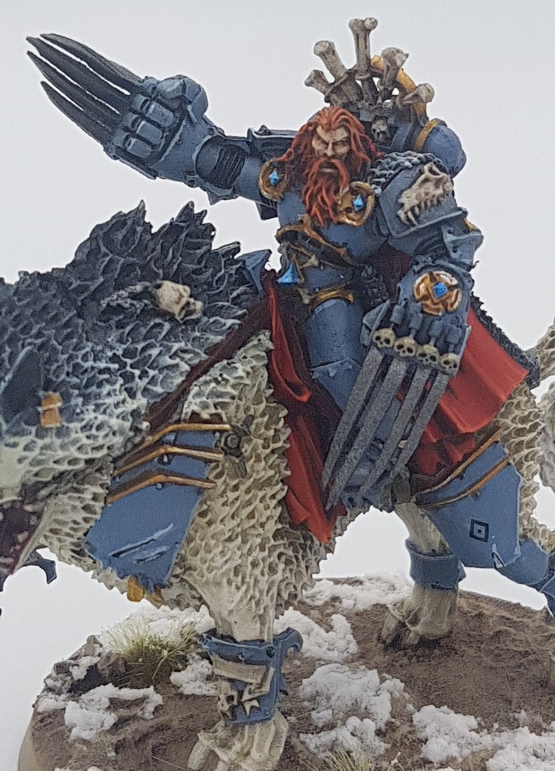 Canis Wolfborn Space Marine Space Wolves Painted Miniature Models ...