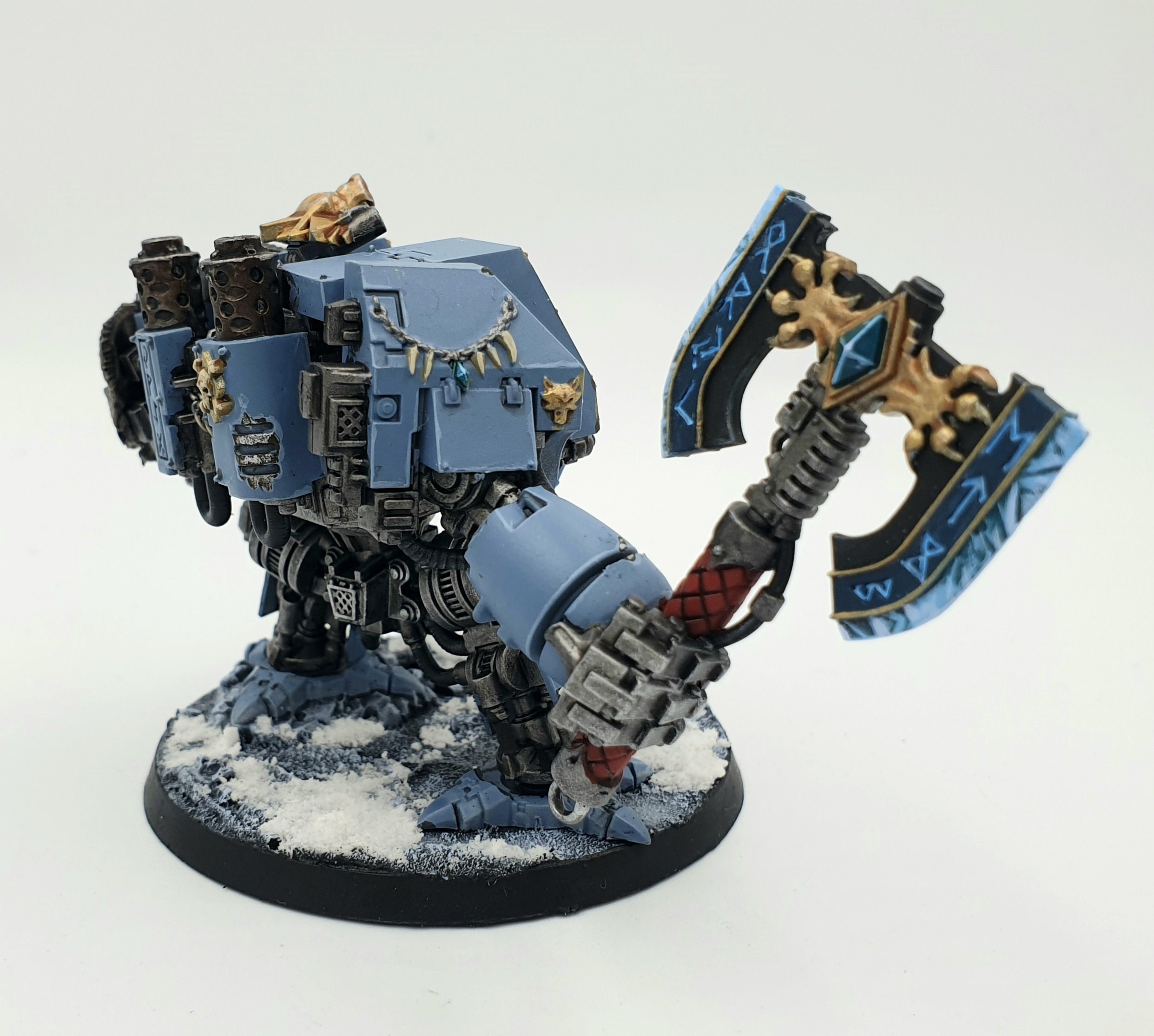 Venerable Dreadnought Space Marine Space Wolves Painted Miniature ...