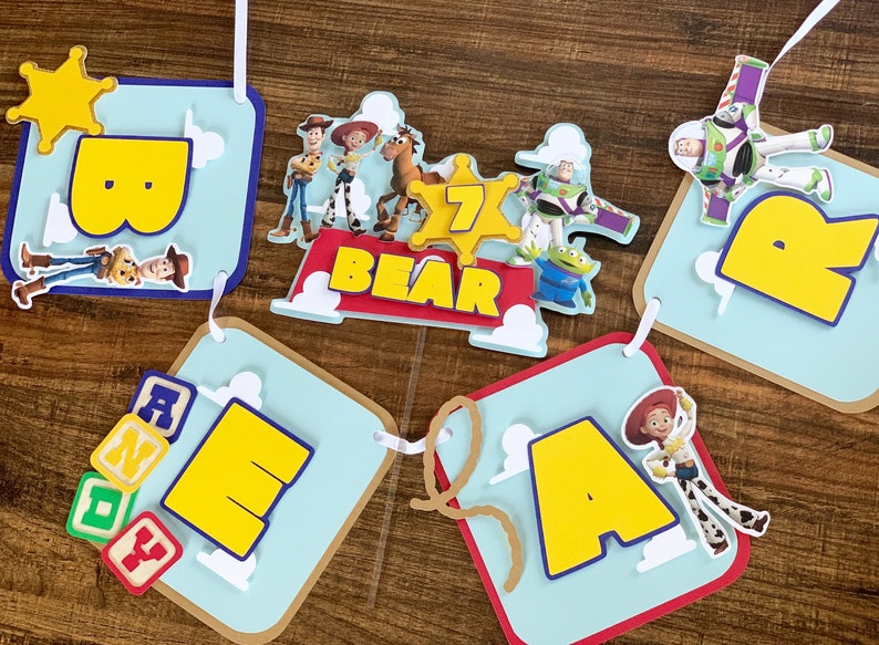 Toy Story Themed Cake Topper Toy Story Themed Name Banner | Etsy