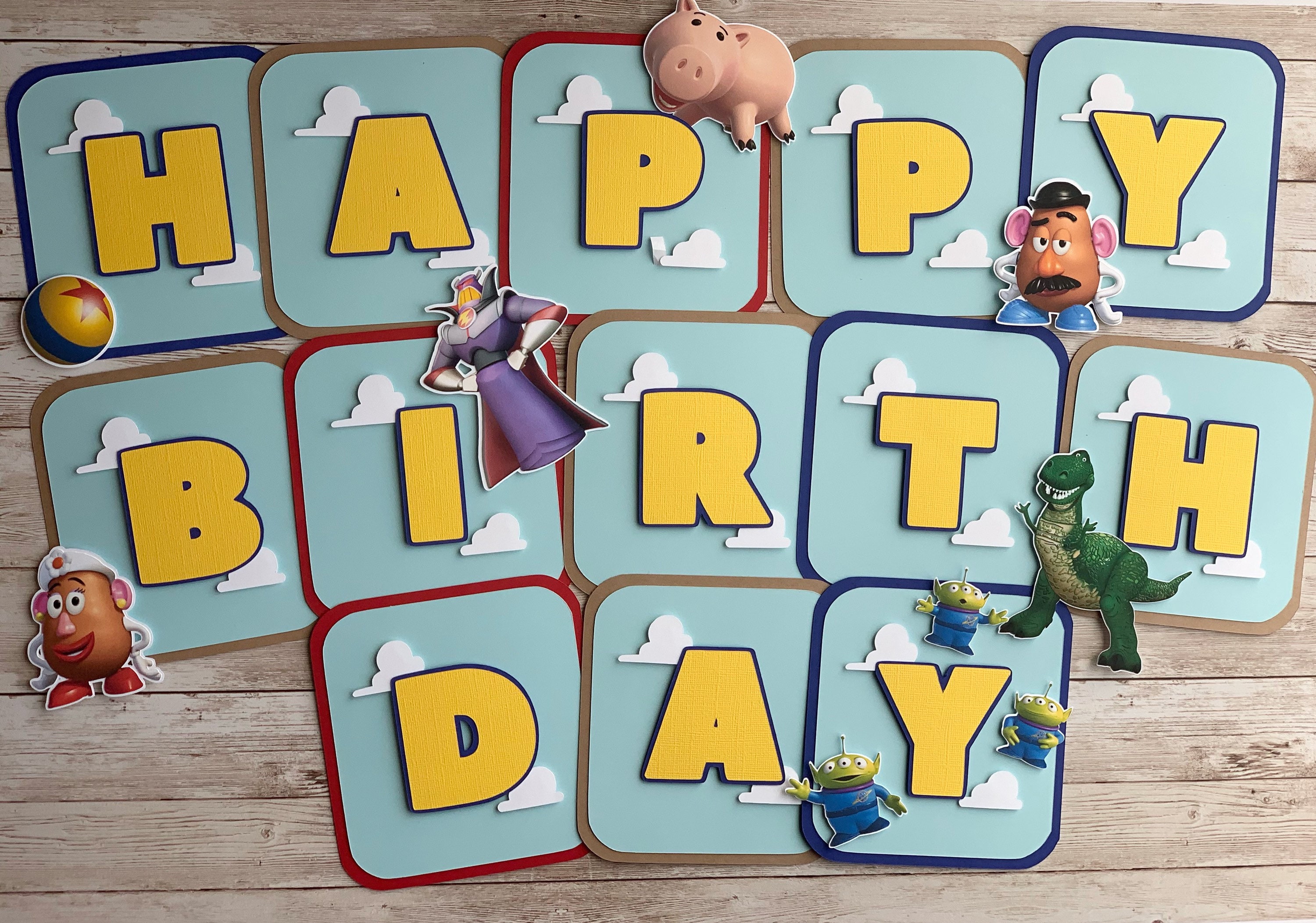 Toy Story Themed Cake Topper Toy Story Themed Name Banner | Etsy