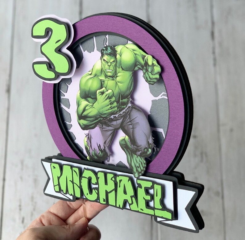 Hulk Themed Cake Topper Hulk Cupcake Toppers | Etsy