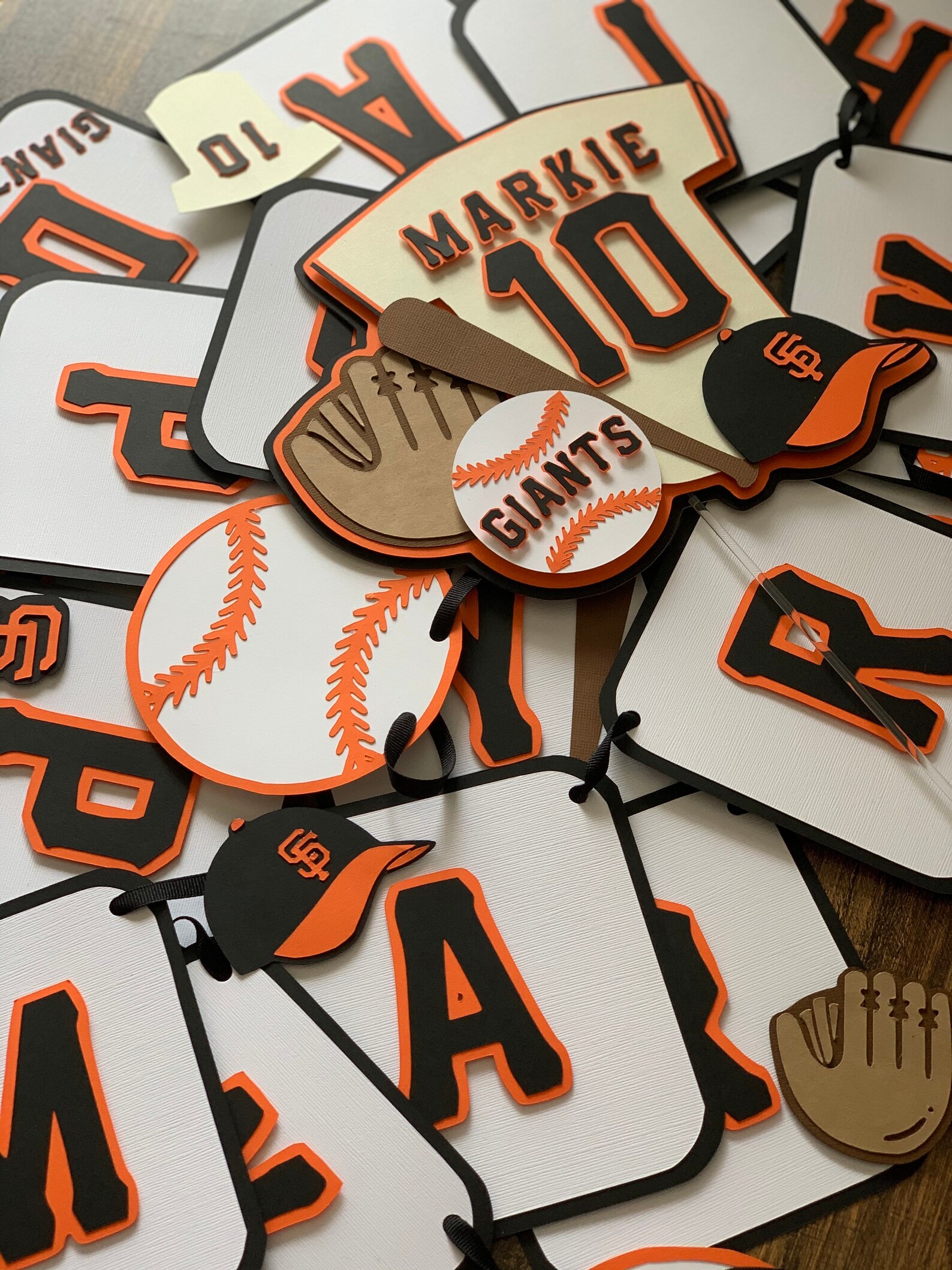 Sports Themed Cake Topper Sports Themed Name Banner Sports | Etsy