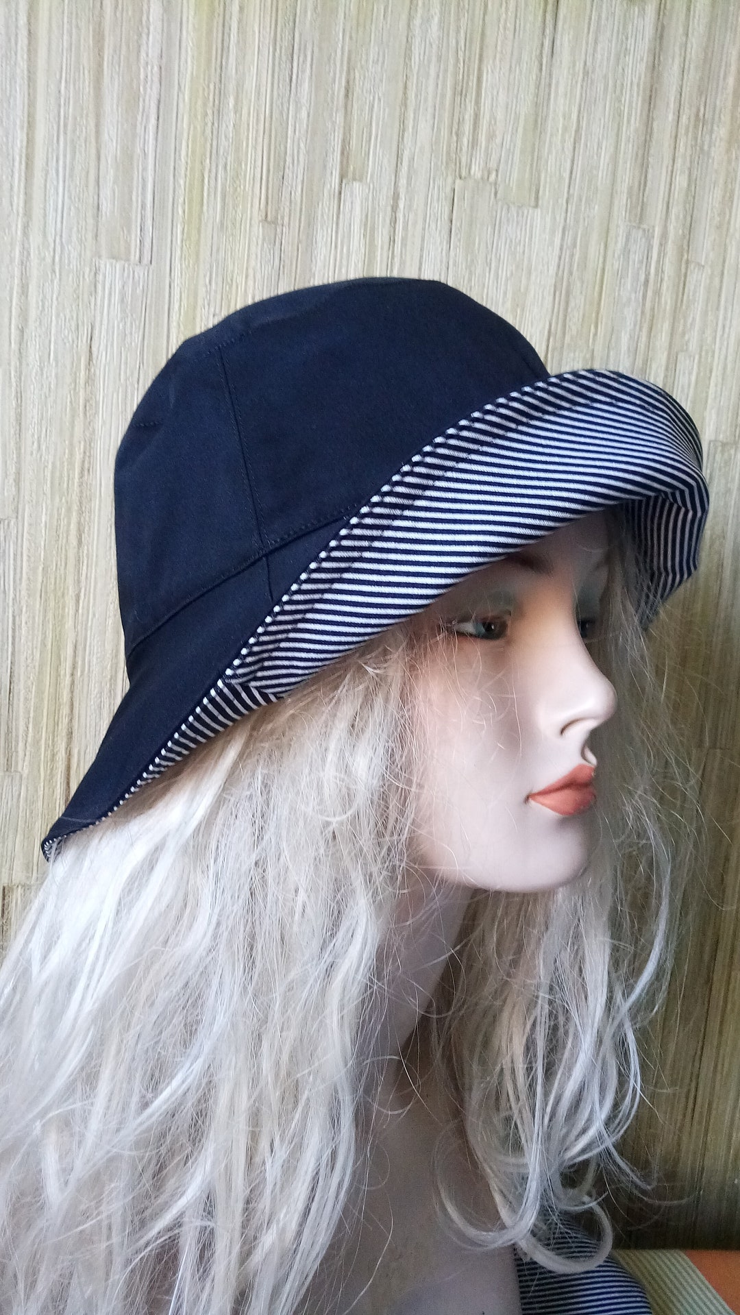 Woman Cotton Double-sided Hat With Wide Brim, Cotton Sun Hat, Travel ...