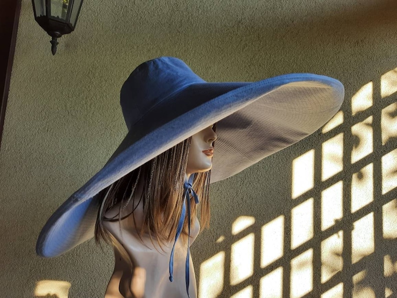 Extra Extra Wide Brim Sun Hat, Women's Wide Brim Sun Natural Linen Sun ...