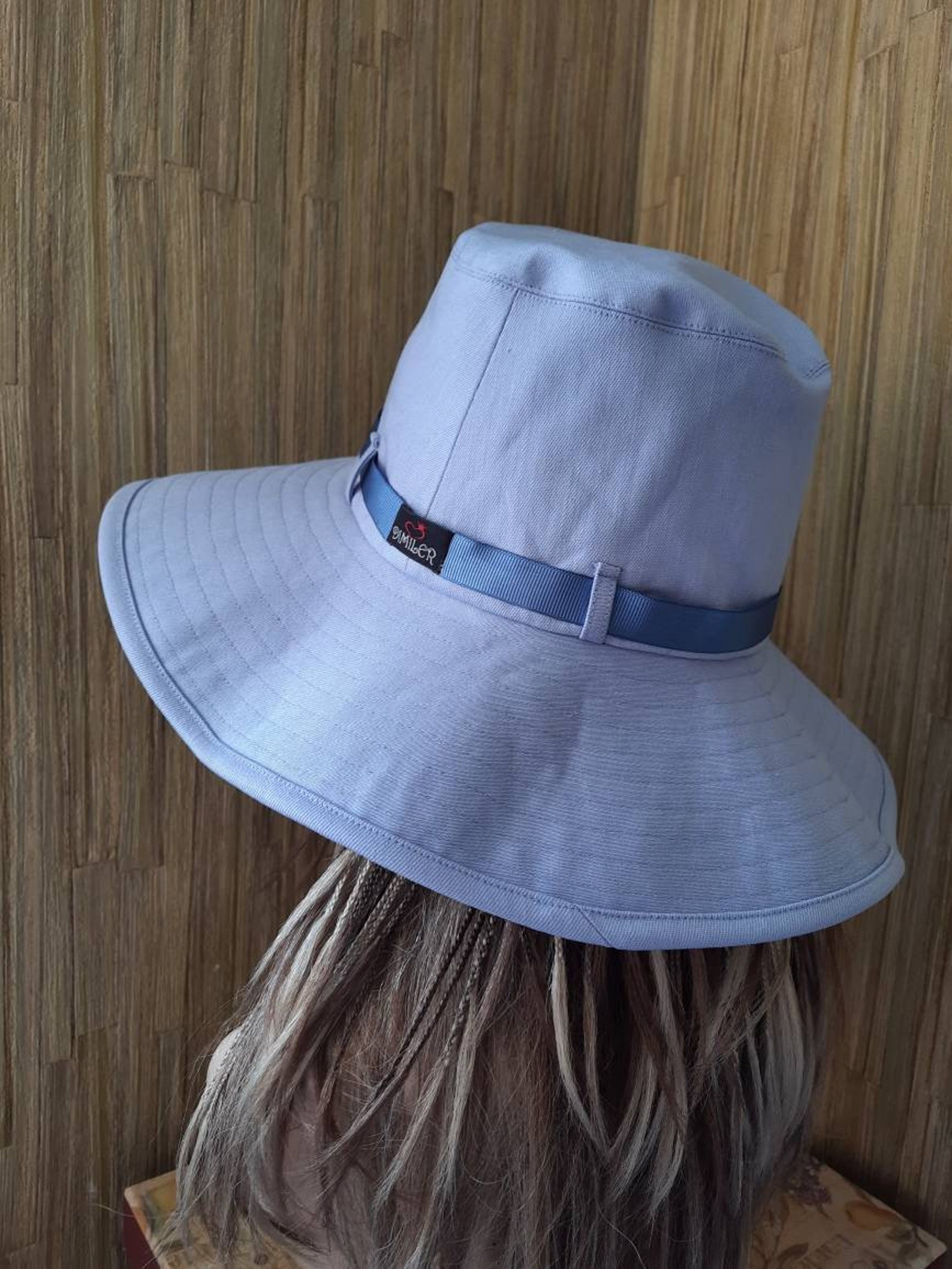 Light Blue Denim Summer Sun Hat, Hiking Hat, Women's Sun Hat, Travel ...