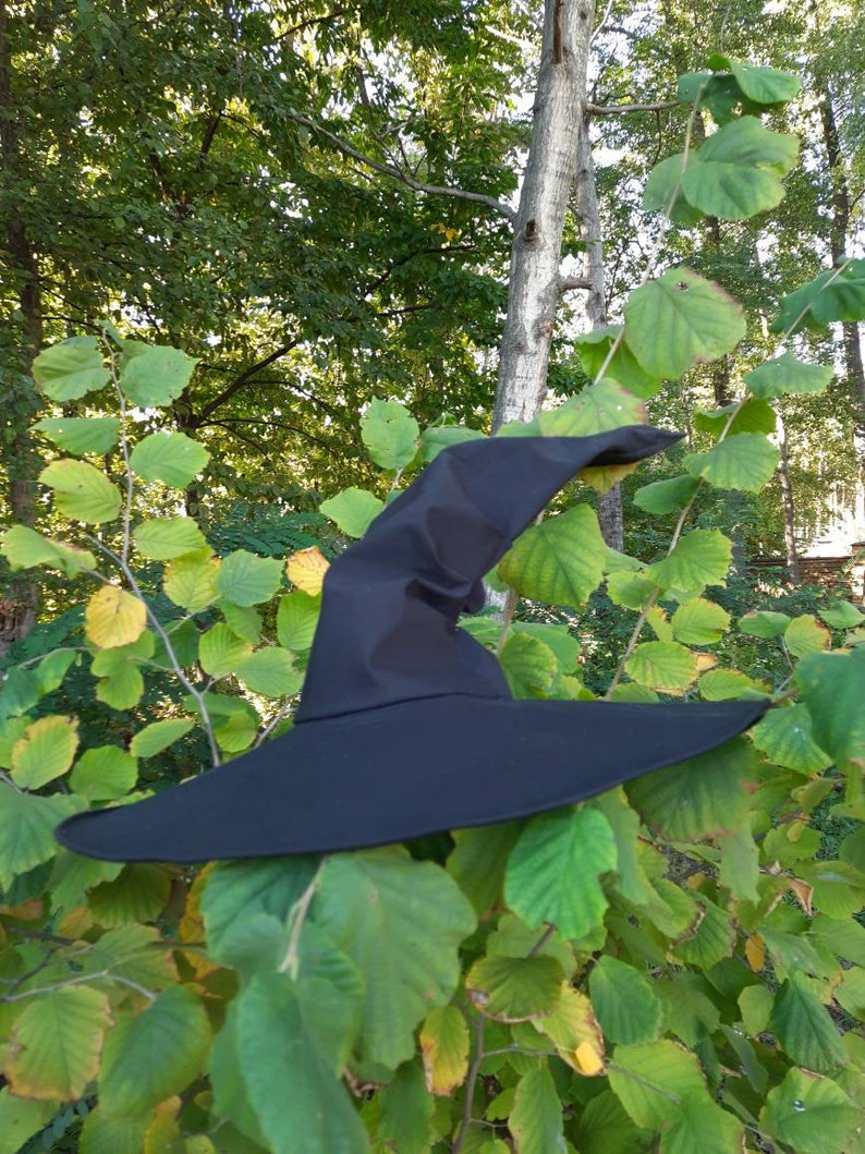 Extra Large Witch Hat Extra Wide Brim Witch Hat Black - Etsy
