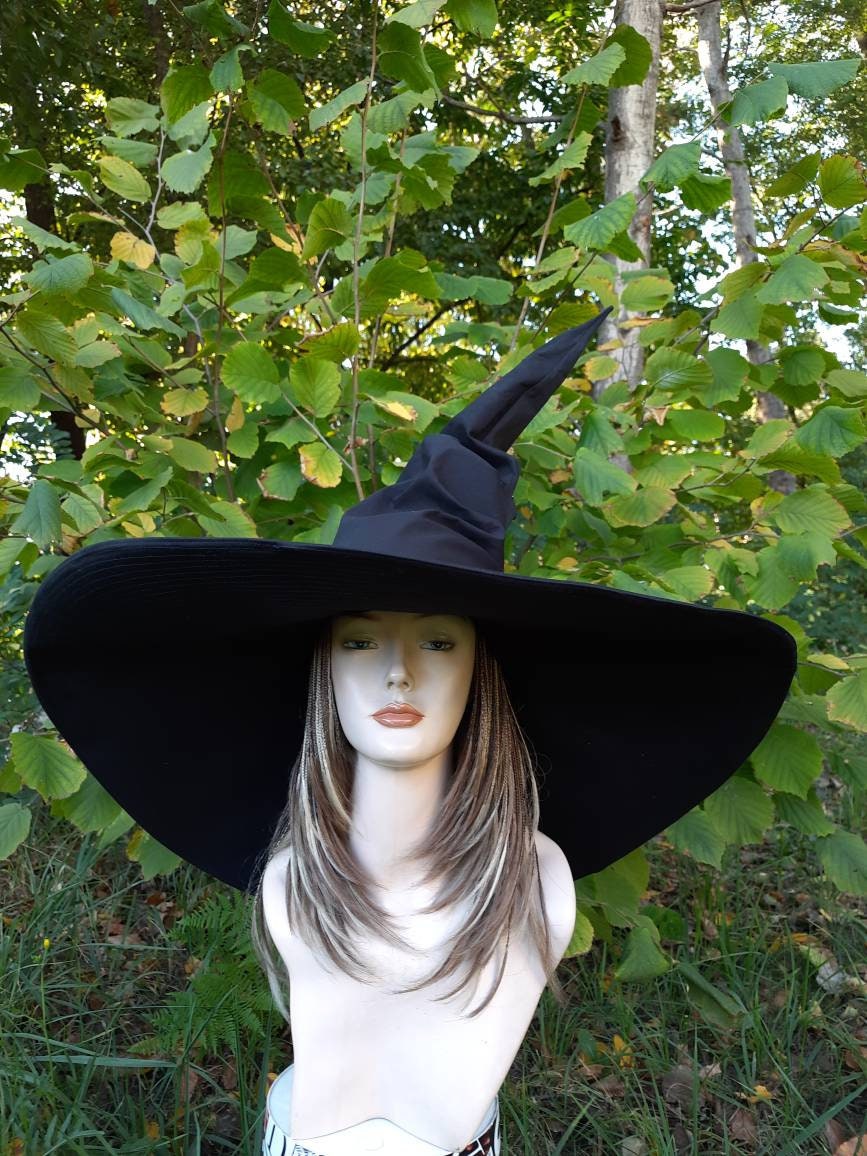 Witch Hat Extra Wide Brim Witch Hat Black Witch's Hat - Etsy