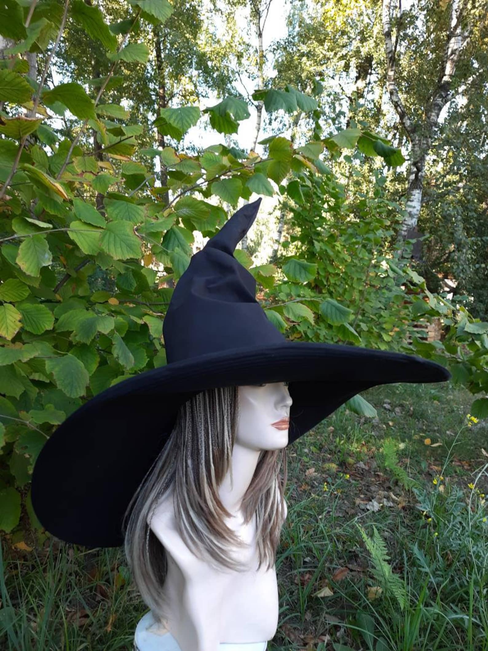 Extra Large Witch Hat, Extra Wide Brim Witch Hat, Black Witch's Hat ...