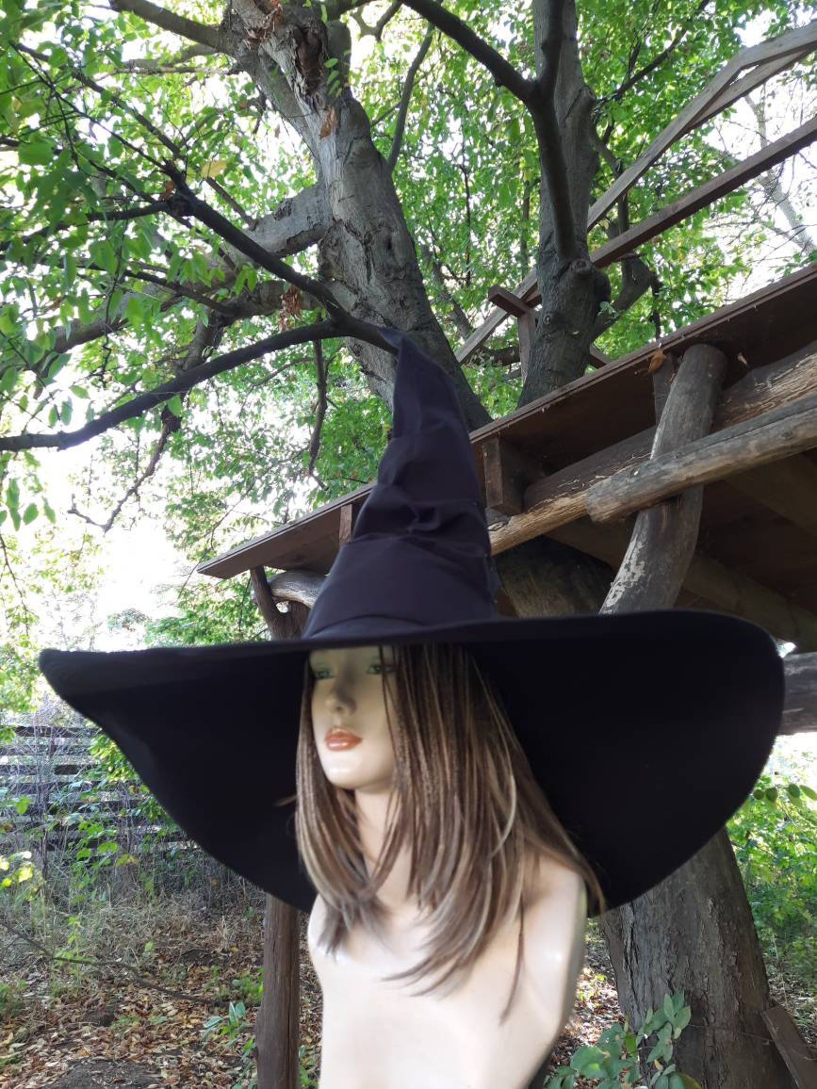 Extra Large Witch Hat Extra Wide Brim Witch Hat Black - Etsy