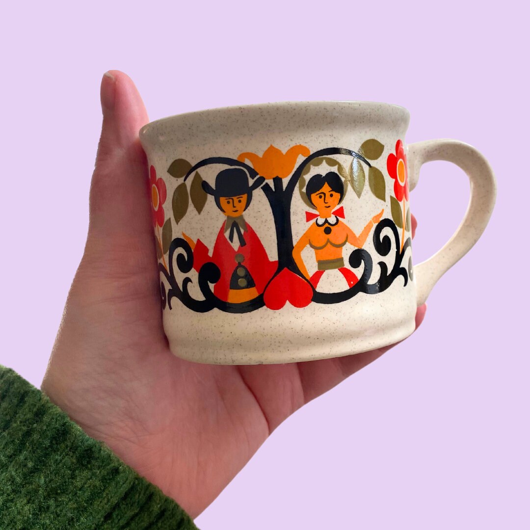 Vintage Sadler Quaker Boy and Girl Coffee Cups 'folk Love' Collection ...