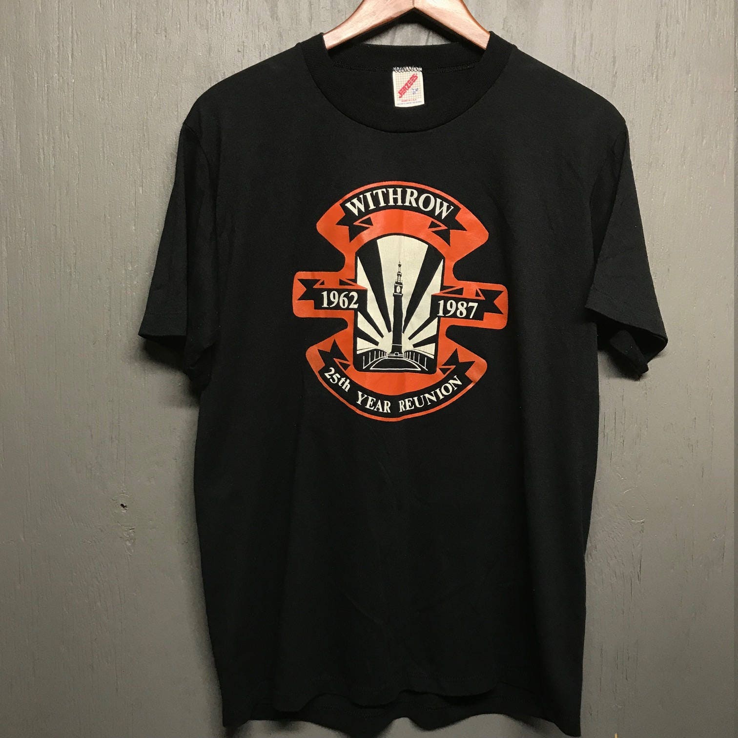 M vintage 80s 1987 Withrow University High School wuhs Tigers t shirt ...