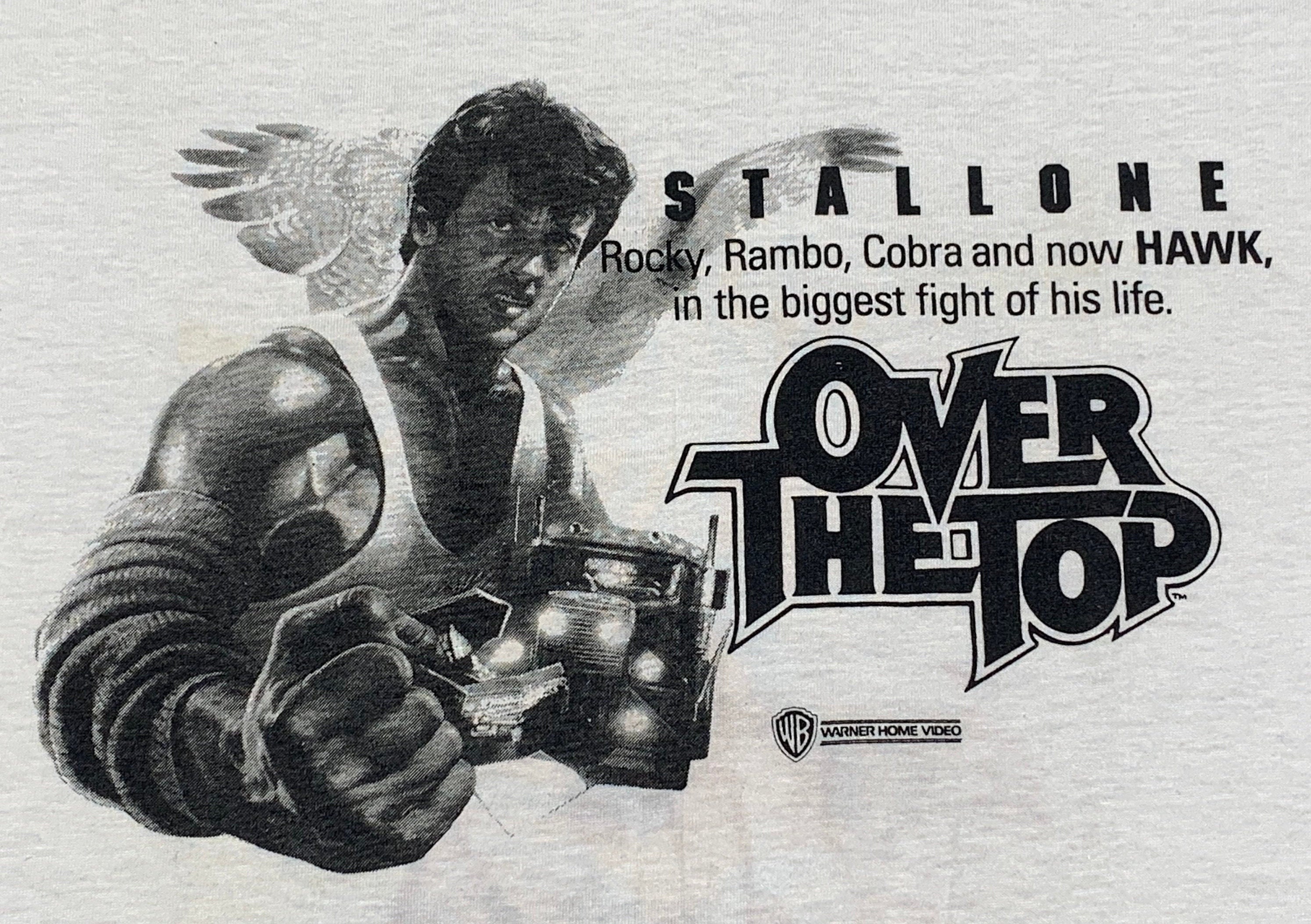 L * NOS vtg 80s Over The Top movie vhs promo t shirt * Sylvester ...