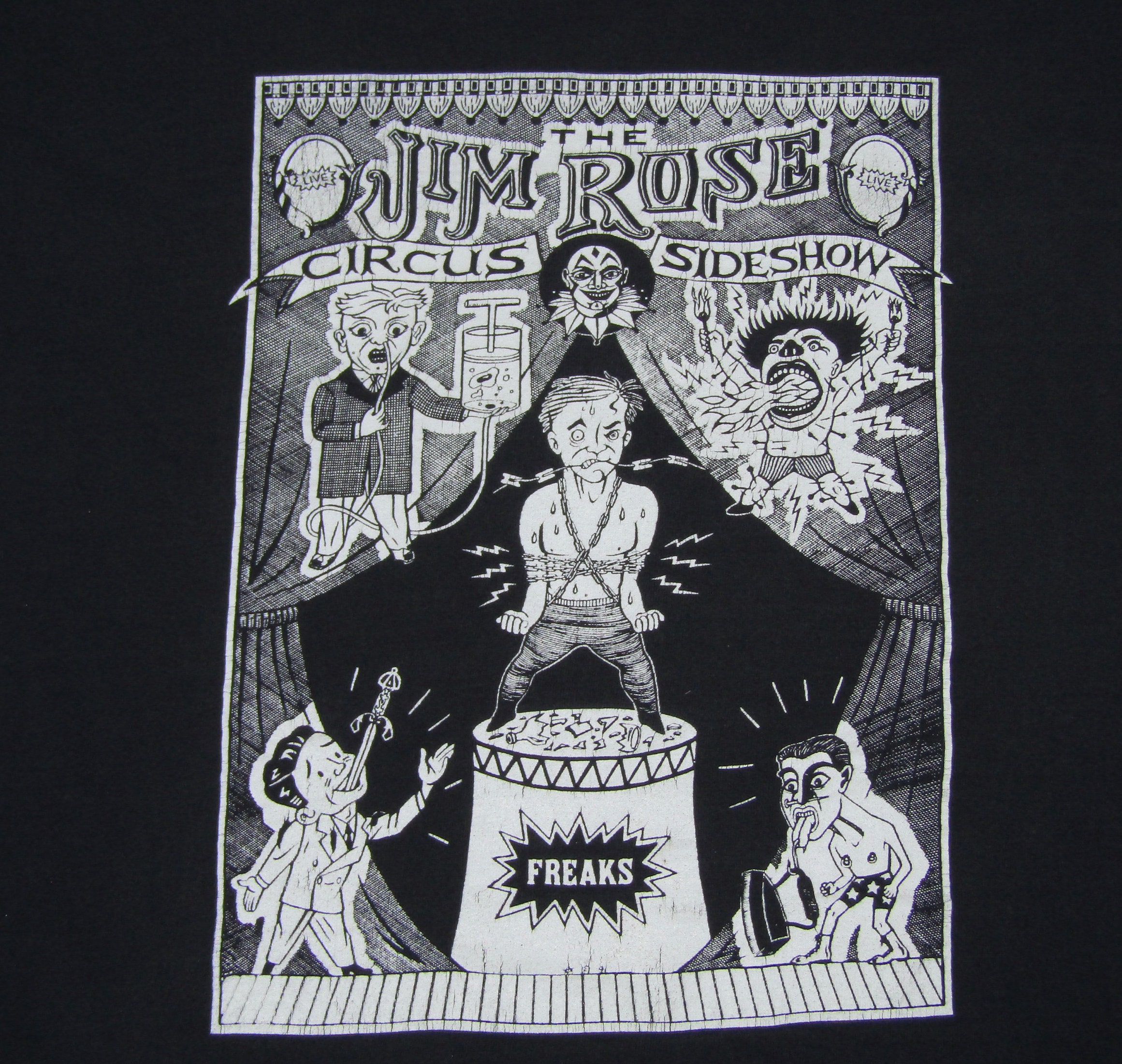 L * vtg 90s The Jim Rose Circus sideshow freakshow tour t shirt * 10.173