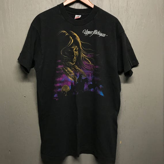 XL vintage 90s Upper Michigan Indian t shirt - Gem