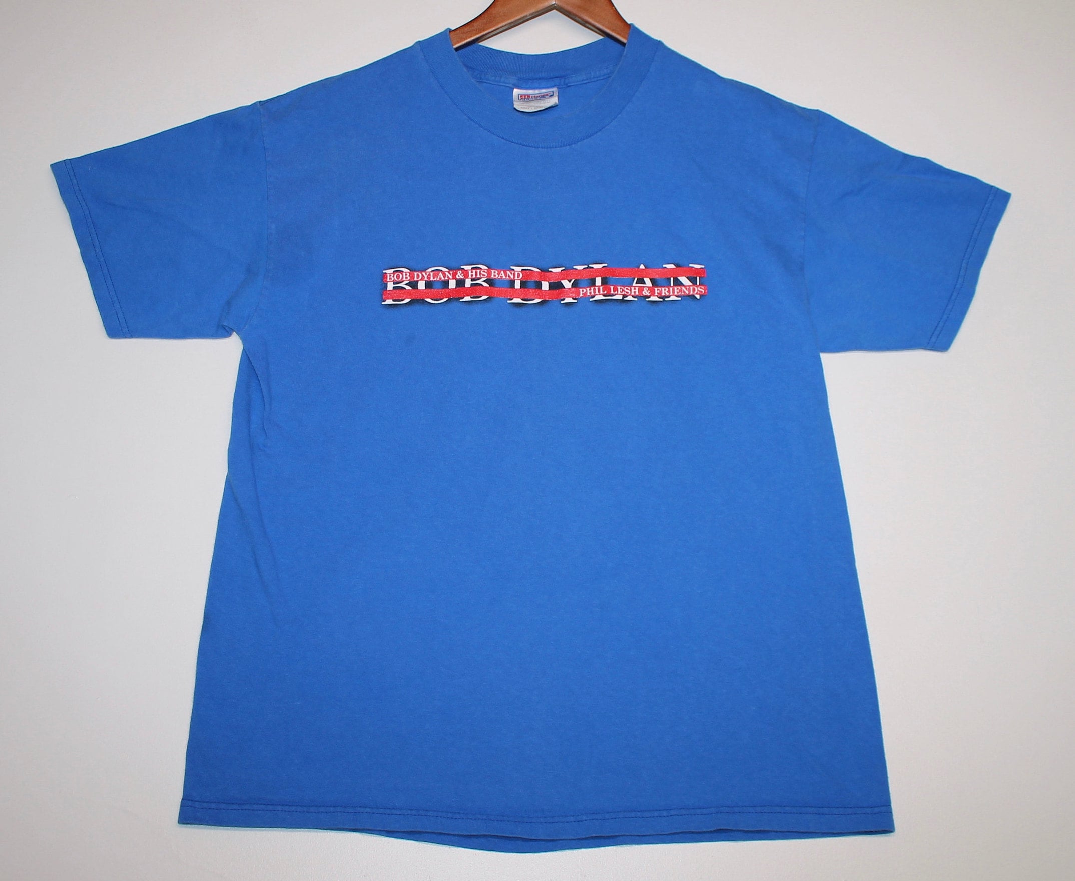 L * vtg 90s Bob Dylan x Phil Lesh tour CREW t shirt * 31.147 grateful dead