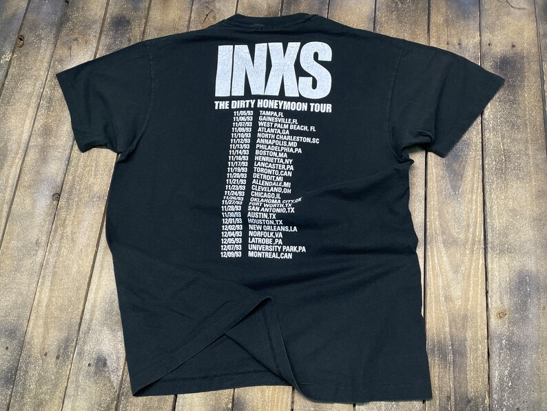 XL Vintage 1993 INXS the Dirty Honeymoon Tour T Shirt - Etsy