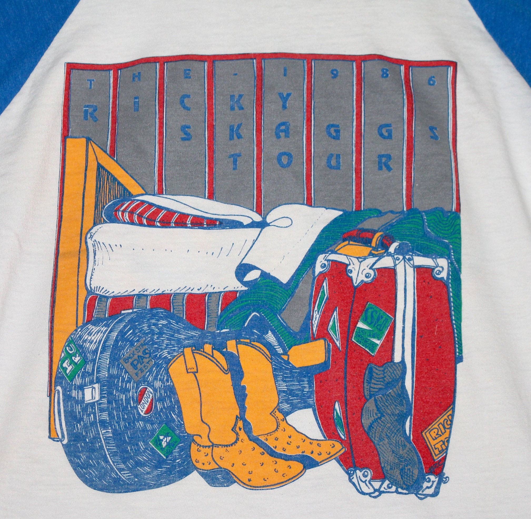 M * vtg 80s 1986 Ricky Skaggs raglan tour t shirt * 101.12 bluegrass ...