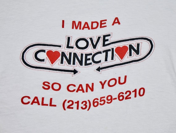 M * vtg 80s Love Connection game show tv t shirt * 54… - Gem