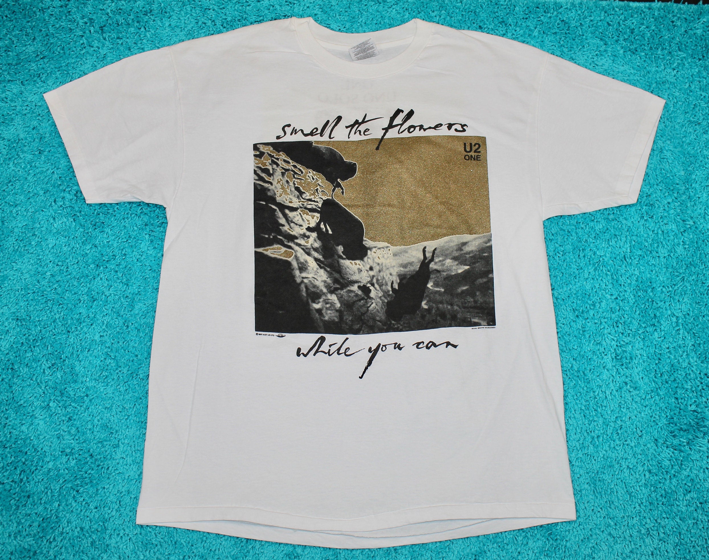 XL * NOS vtg 90s 1991 U2 one achtung baby t shirt * 1.133