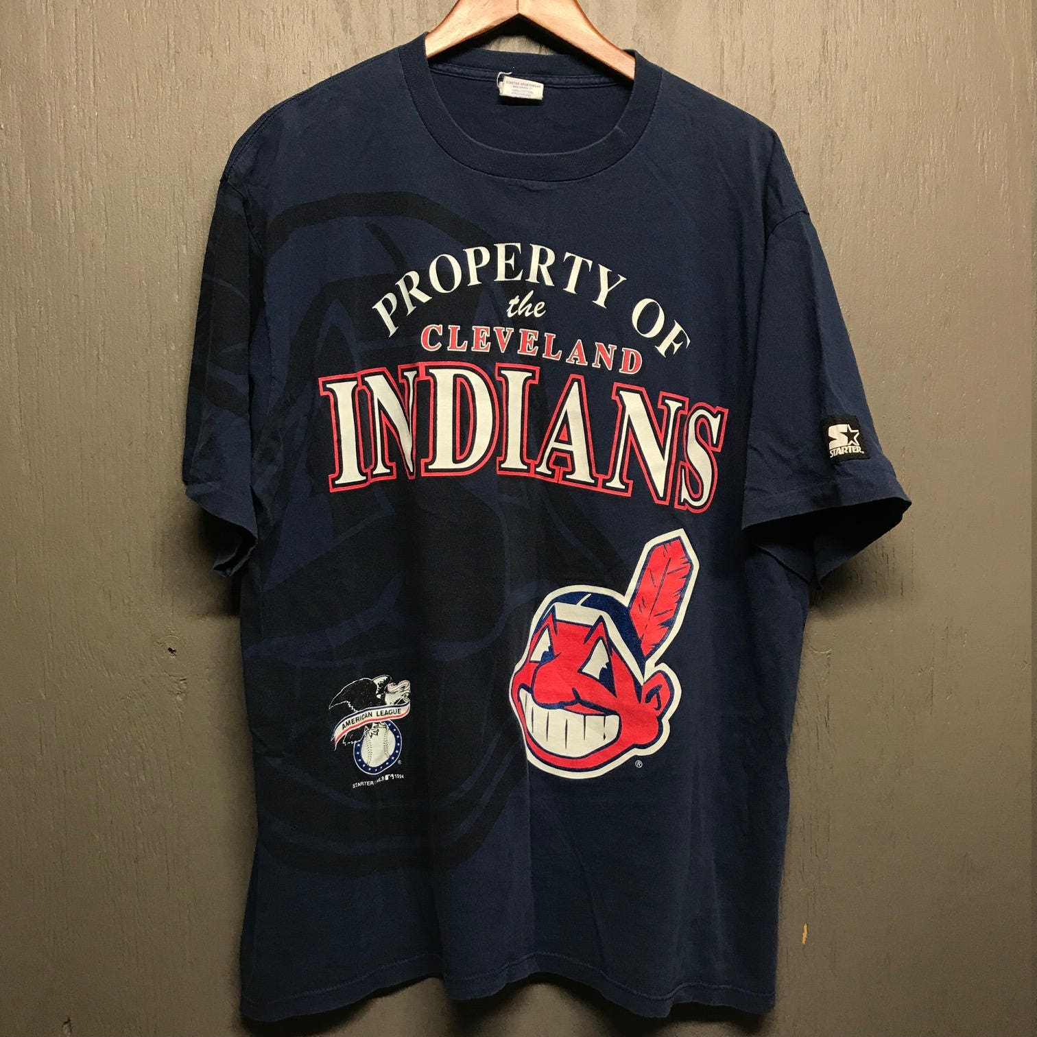 XL/XXL vintage 90s 1994 Starter Cleveland Indians t shirt