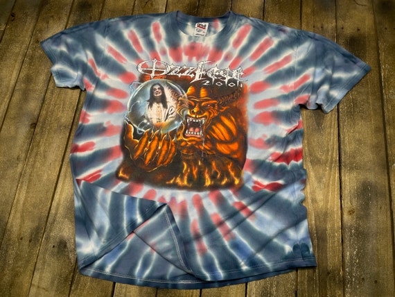 Ozzfest 2001 tie dye vintage tour t shirt XL * ozzy o… - Gem