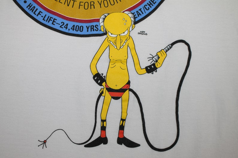 L Xl Vtg 90s The Simpsons Mr Burns Sandm Sex Bdsm 5 137 Etsy