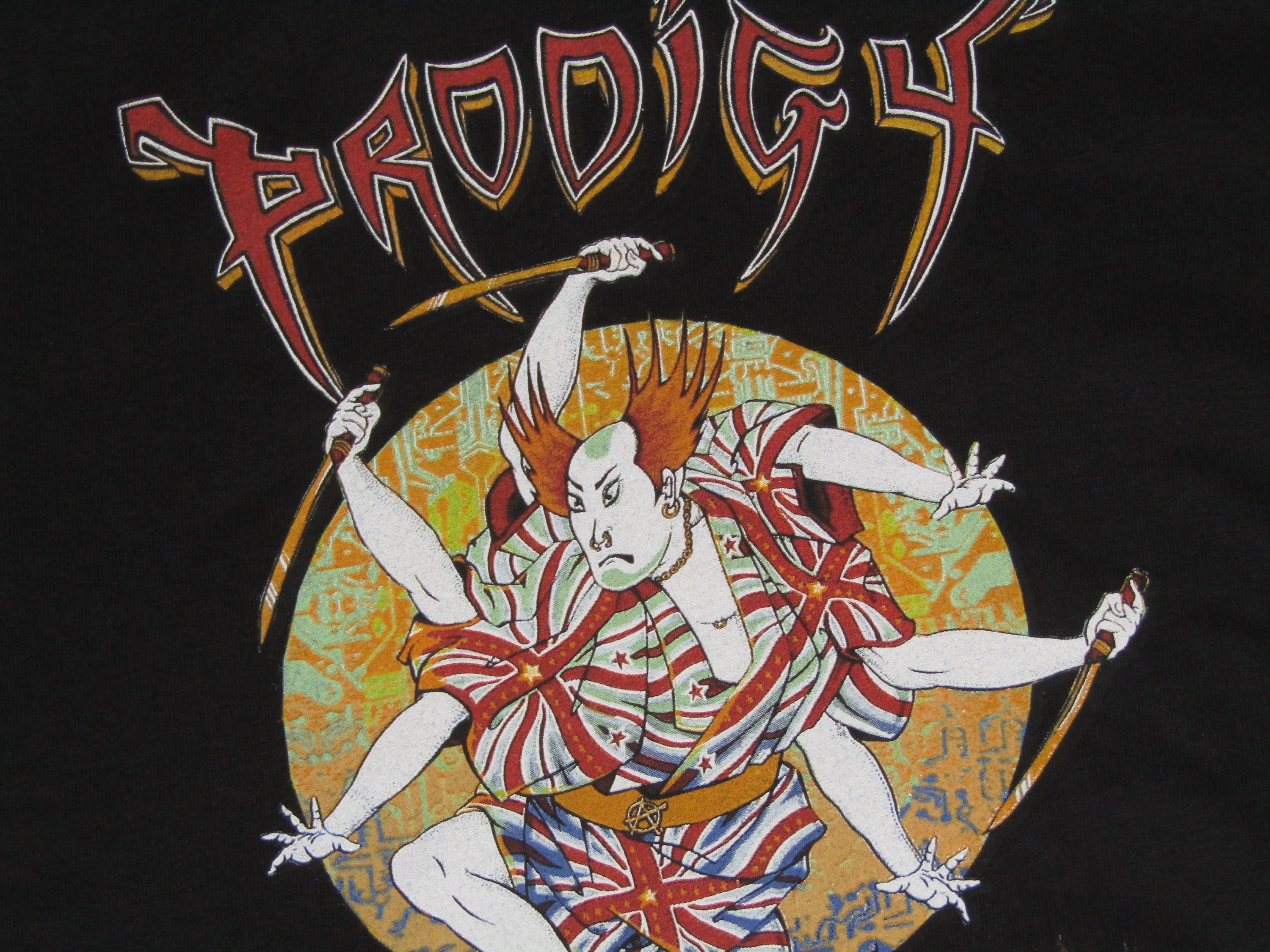 S/M * vtg 90s 1998 Prodigy t shirt * keith flint rave techno edm dj ...